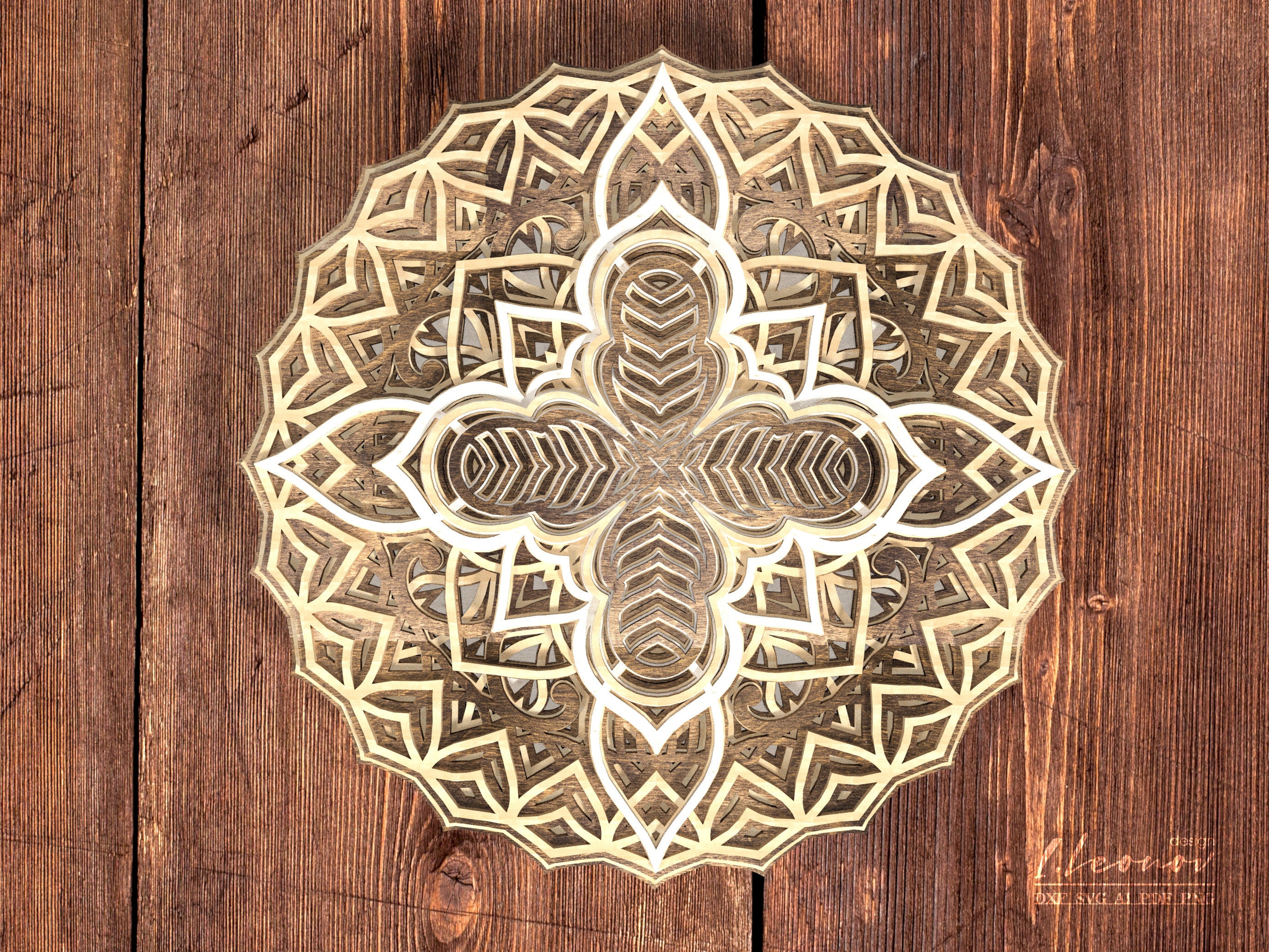 Digital File, Mandala DXF File, DXF File for Laser Cut, Layered Dxf ...
