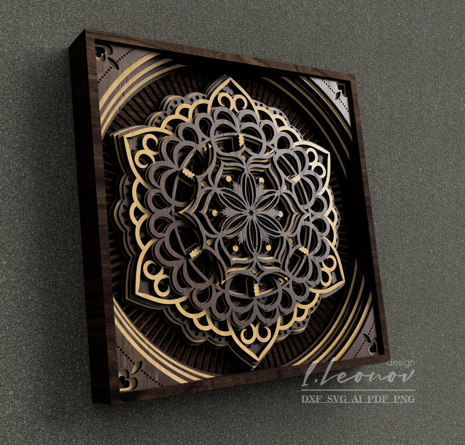 Digital File, Multilayer Mandala DXF File, DXF File for Laser Cut ...