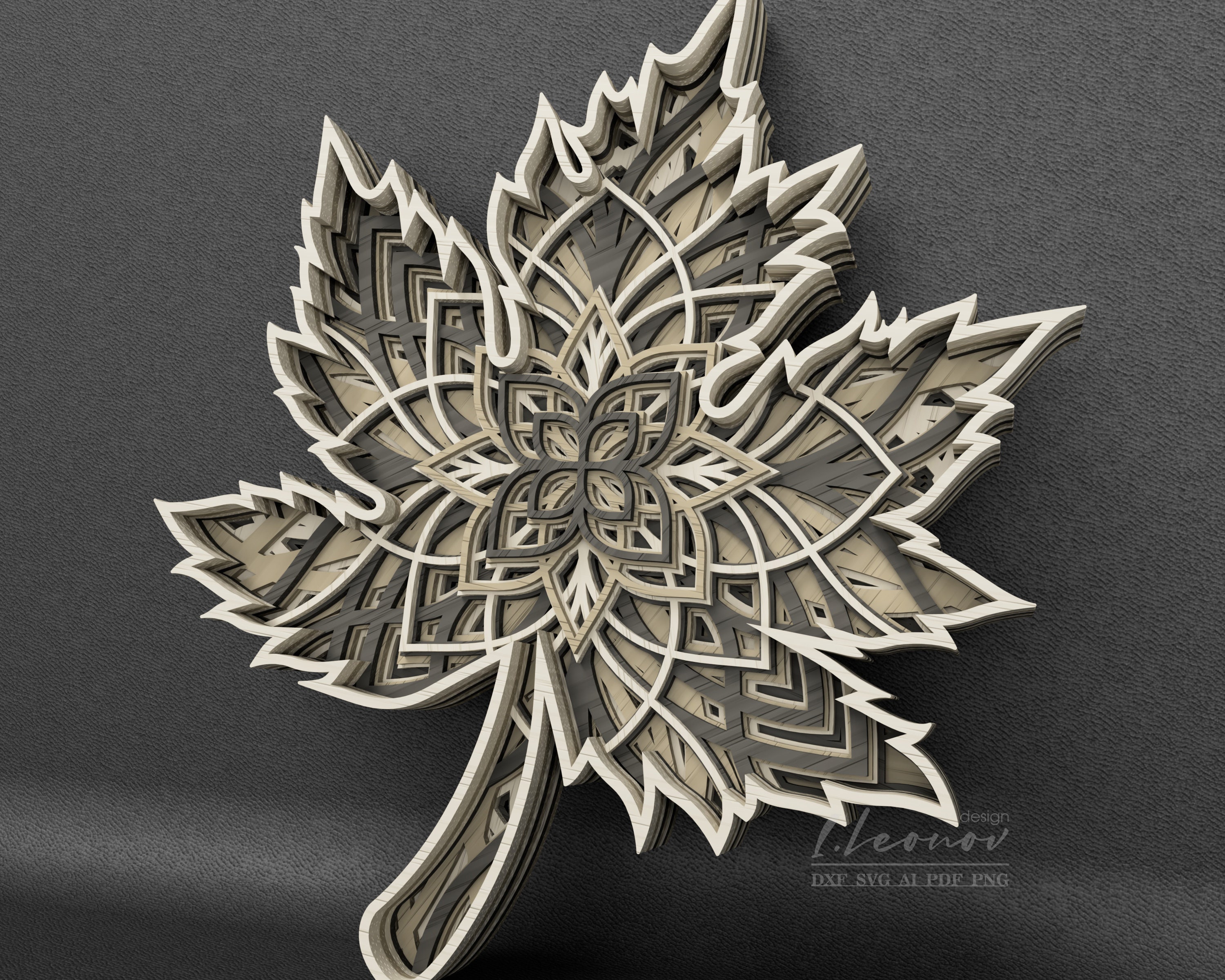 Laser Cut File Multilayer Maple Leaf Maple Leaf of 9 Layers - Etsy