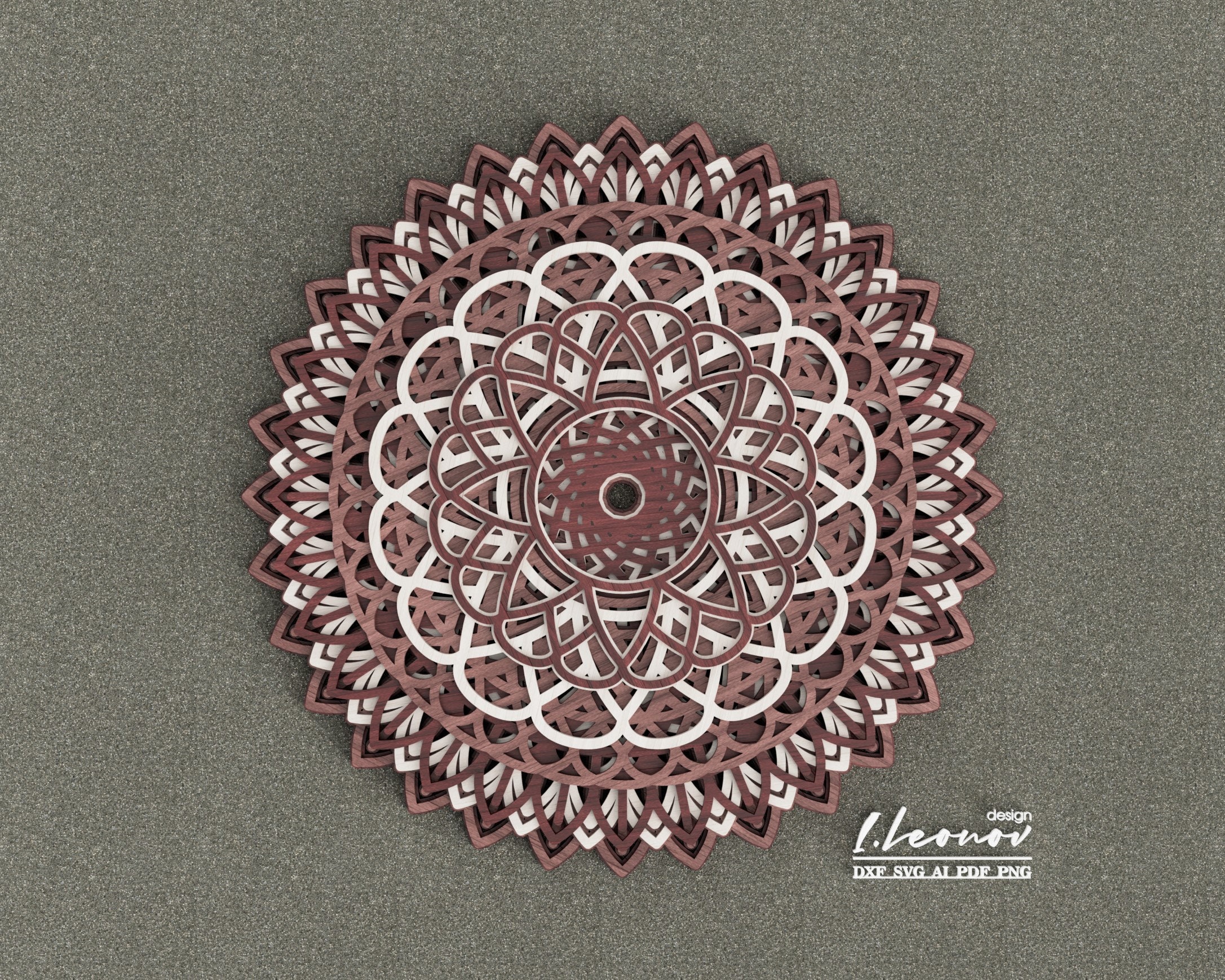 Digital File, Mandala DXF File, DXF File for Laser Cut, Layered Dxf ...