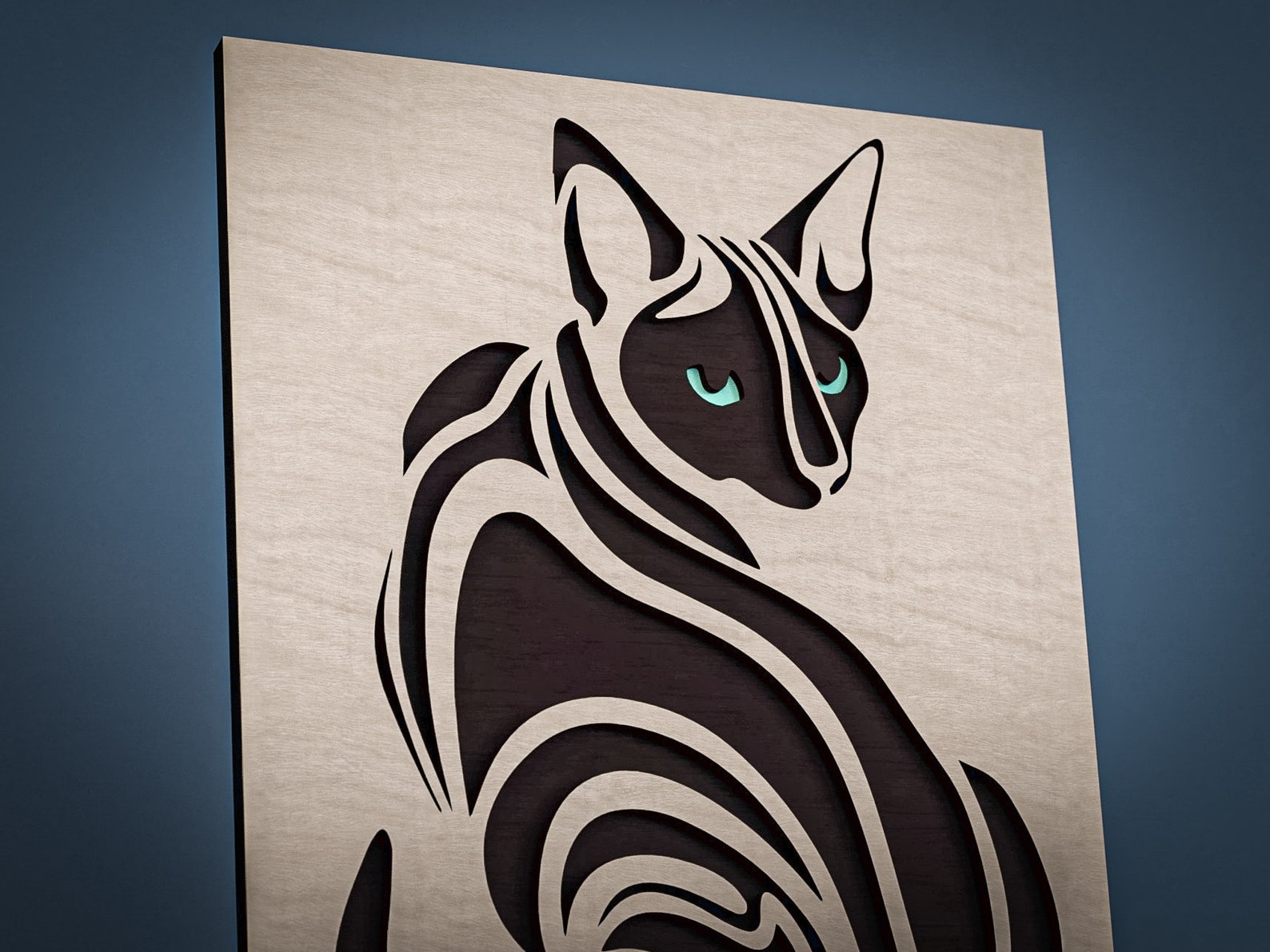 Multilayer Cat Vector File Laser Cut File Laser Cut Wall | Etsy