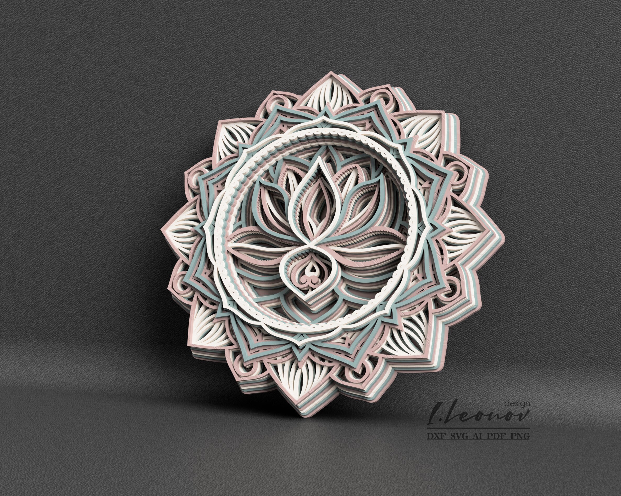 Digital File Mandala Lotus DXF File DXF File for Laser Cut | Etsy Australia