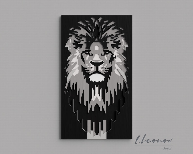 Archivo de corte láser multicapa archivo dxf león SVG Ai EPS | Etsy