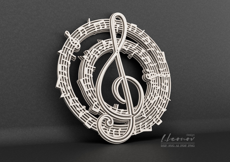 Multilayer Sheet Music Decors for Laser Cutting Wall Decor - Etsy