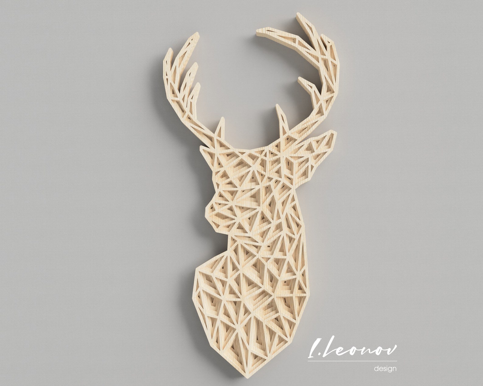 Multilayer Deer Head Laser Cut File SVG Ai EPS Dxf Laser Cut - Etsy