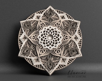 Digital File, Mandala DXF File, DXF File for Laser Cut, Layered Dxf ...