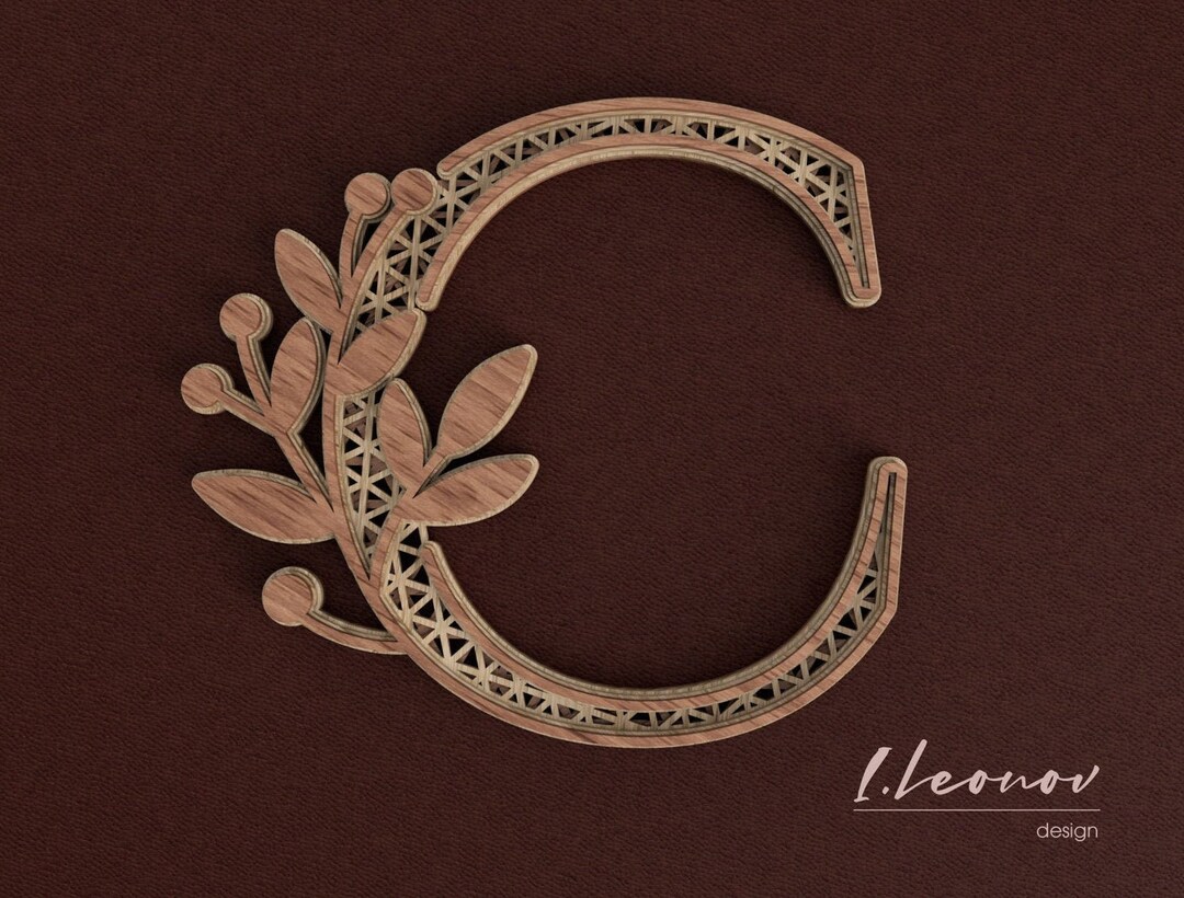 Laser Cut DXF Letter C DXF Alphabet Letter C, Laser Cut Letter ...