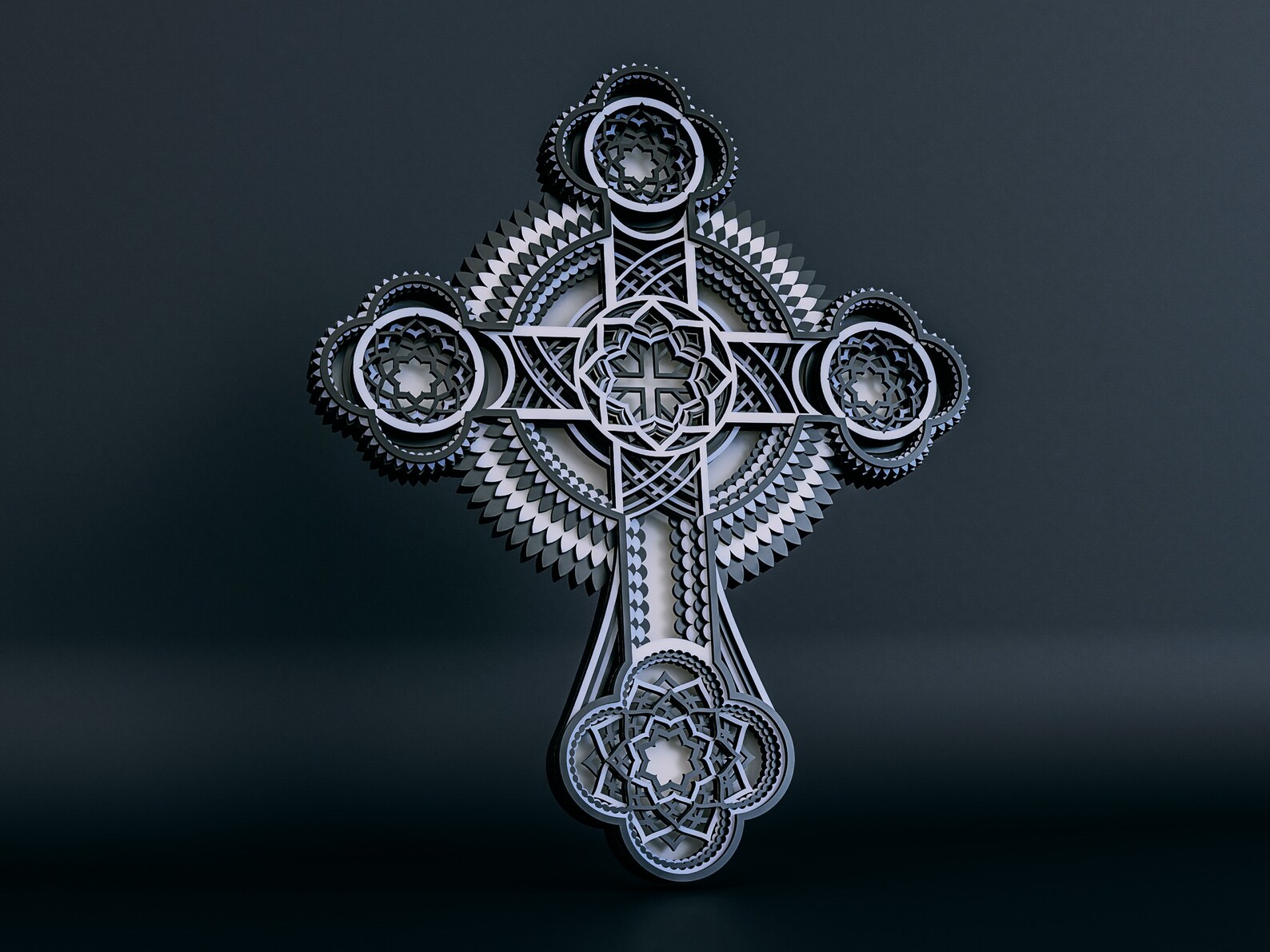 Laser Cut Layered Cross Template 7 Layer Cross With Led Dxf | Etsy