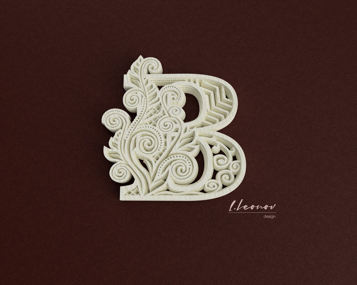 Laser Cut DXF Letter B DXF Alphabet Letter B Laser Cut - Etsy