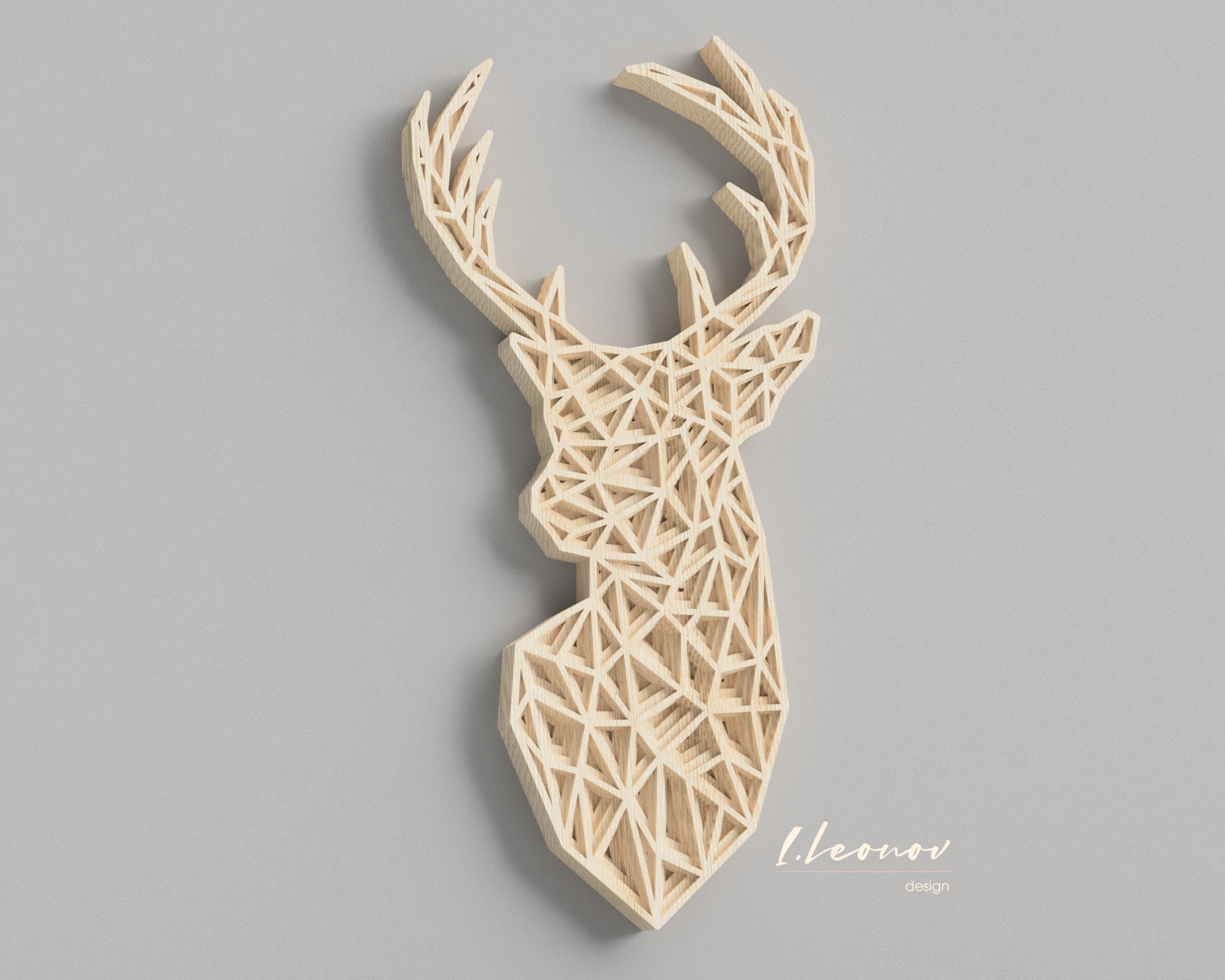 Multilayer Deer Head, Laser Cut File, SVG Ai EPS Dxf Laser Cut Wall Art, Cut Template Vector ...