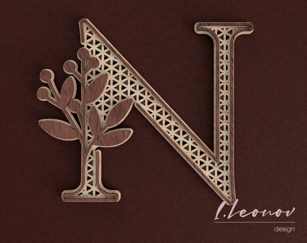 Laser Cut DXF Letter N DXF Alphabet Letter N, Laser Cut Letter ...