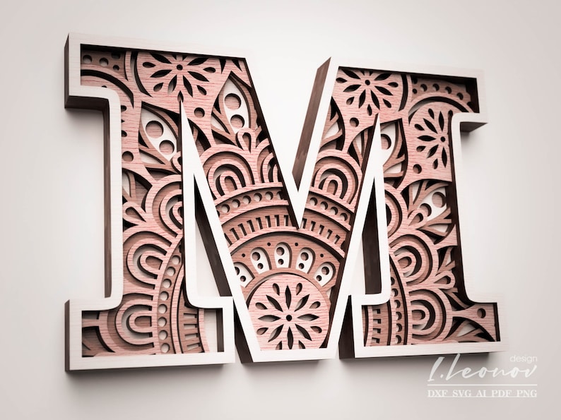 Laser Cut DXF Letter M DXF Alphabet Letter M Laser Cut | Etsy