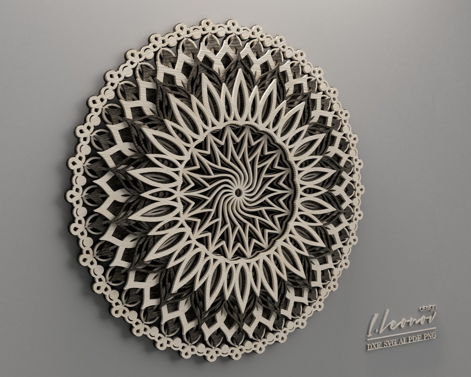 Digital File, Mandala DXF File, DXF File for Laser Cut, Layered Dxf ...