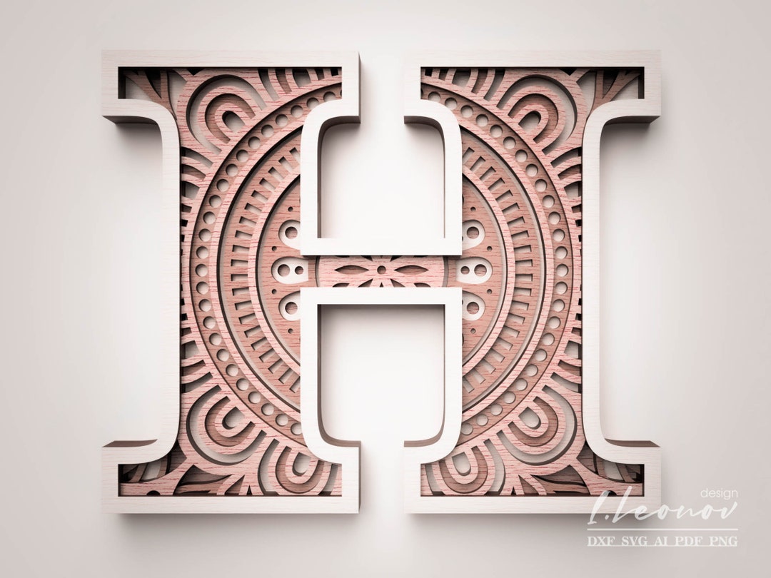 Laser Cut DXF Letter H DXF Alphabet Letter H, Laser Cut Letter ...