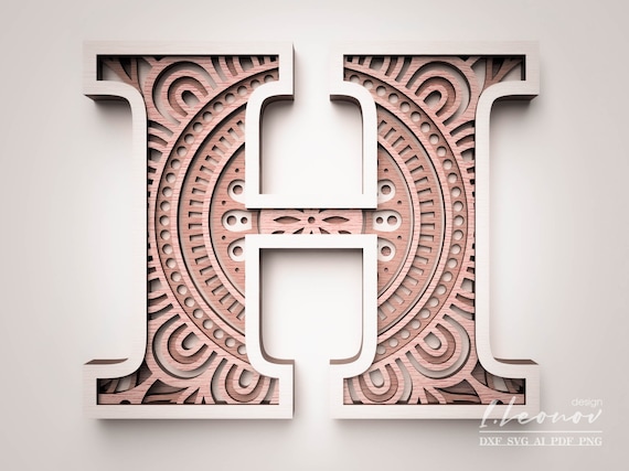Laser Cut DXF Letter H DXF Alphabet Letter H Laser Cut | Etsy