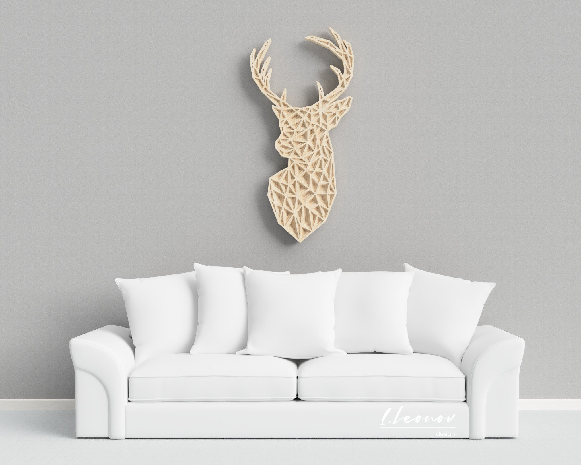 Multilayer Deer Head, Laser Cut File, SVG Ai EPS Dxf Laser Cut Wall Art ...