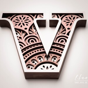 Laser Cut DXF Letter V DXF Alphabet Letter V, Laser Cut Letter ...