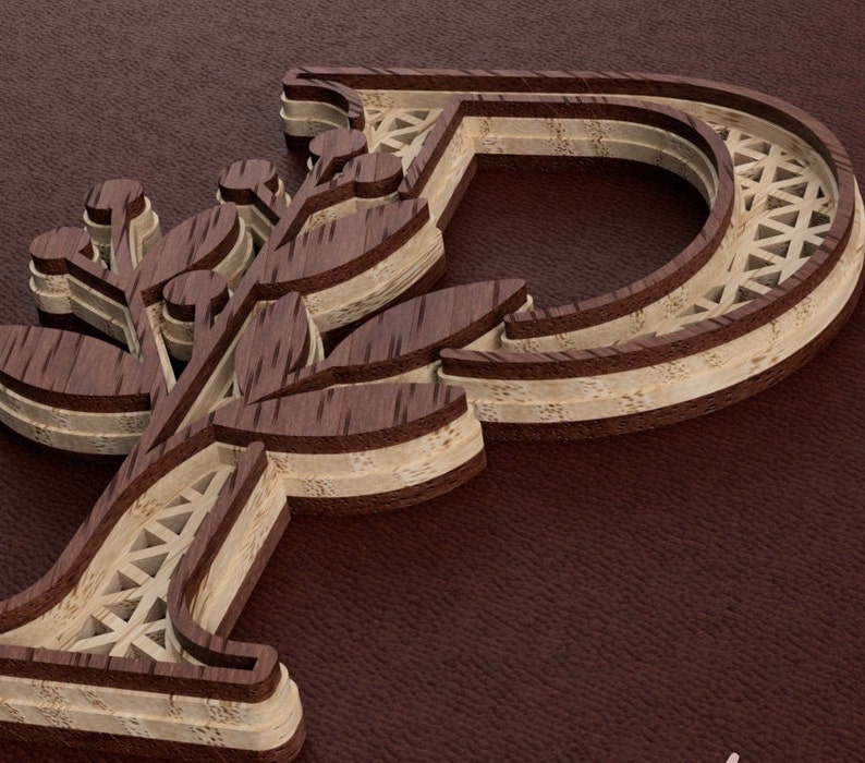 Laser Cut DXF Letter P DXF Alphabet Letter P Laser Cut - Etsy