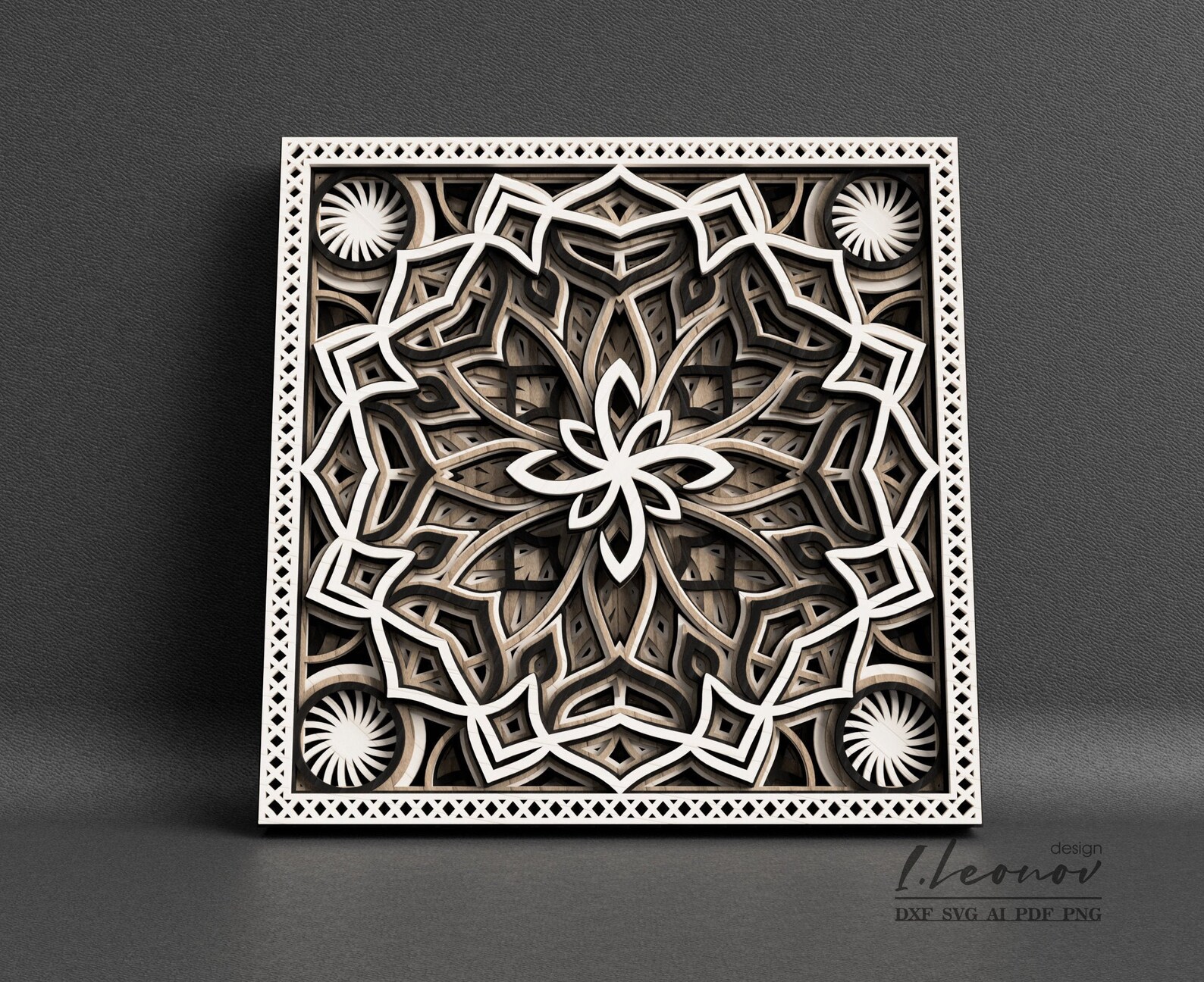 Digital File, Mandala DXF File, DXF File for Laser Cut, Layered Dxf ...