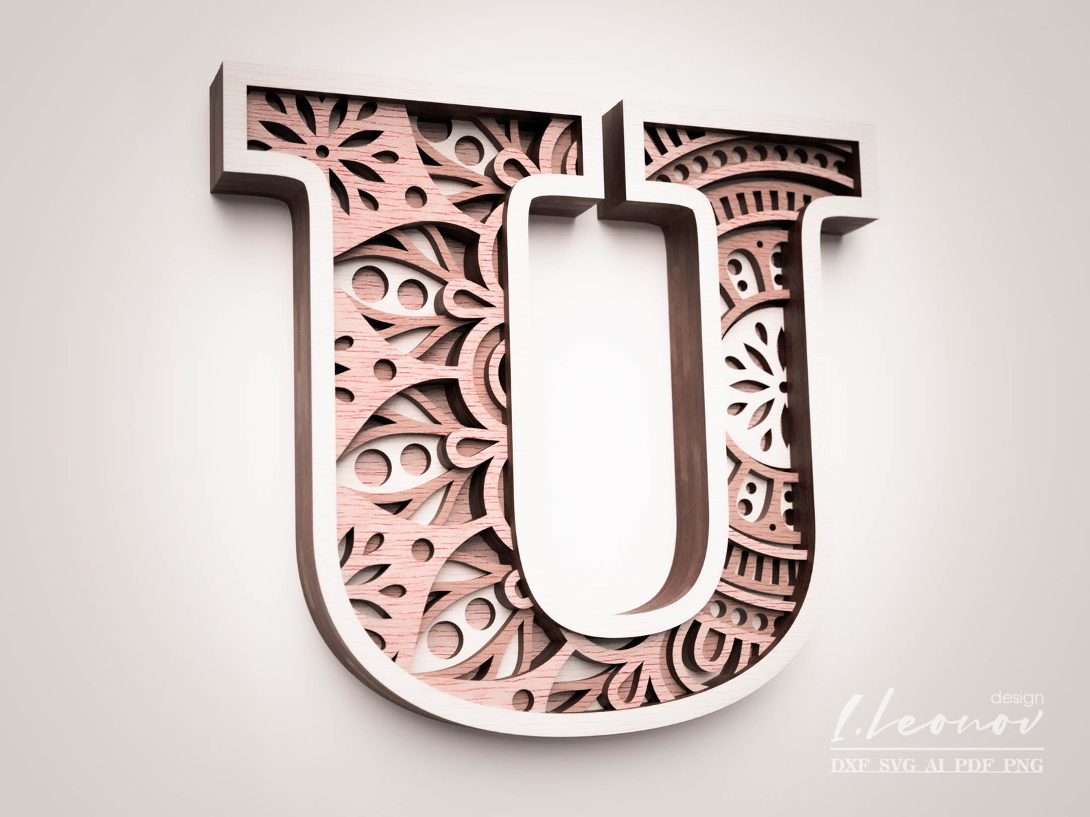 Laser Cut DXF Letter U DXF Alphabet Letter U Laser Cut | Etsy