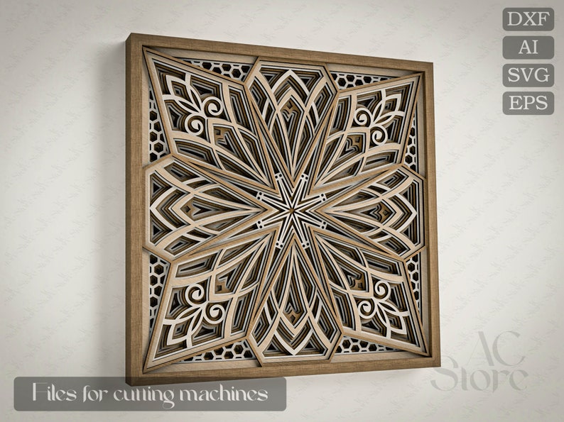 Multilayer Laser Cut Mandala Dxf File , Dxf File for Laser Cut, Paper ...