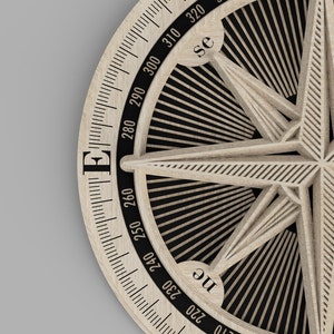 Multilayer Laser Cut Compass, Compass Dxf File, SVG Ai EPS Dxf Laser ...