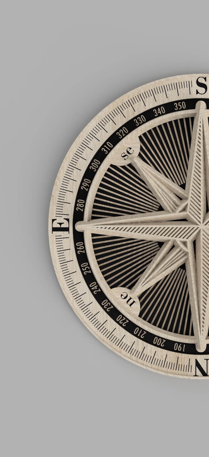Multilayer Laser Cut Compass Compass Dxf File Svg Ai Eps Dxf Etsy