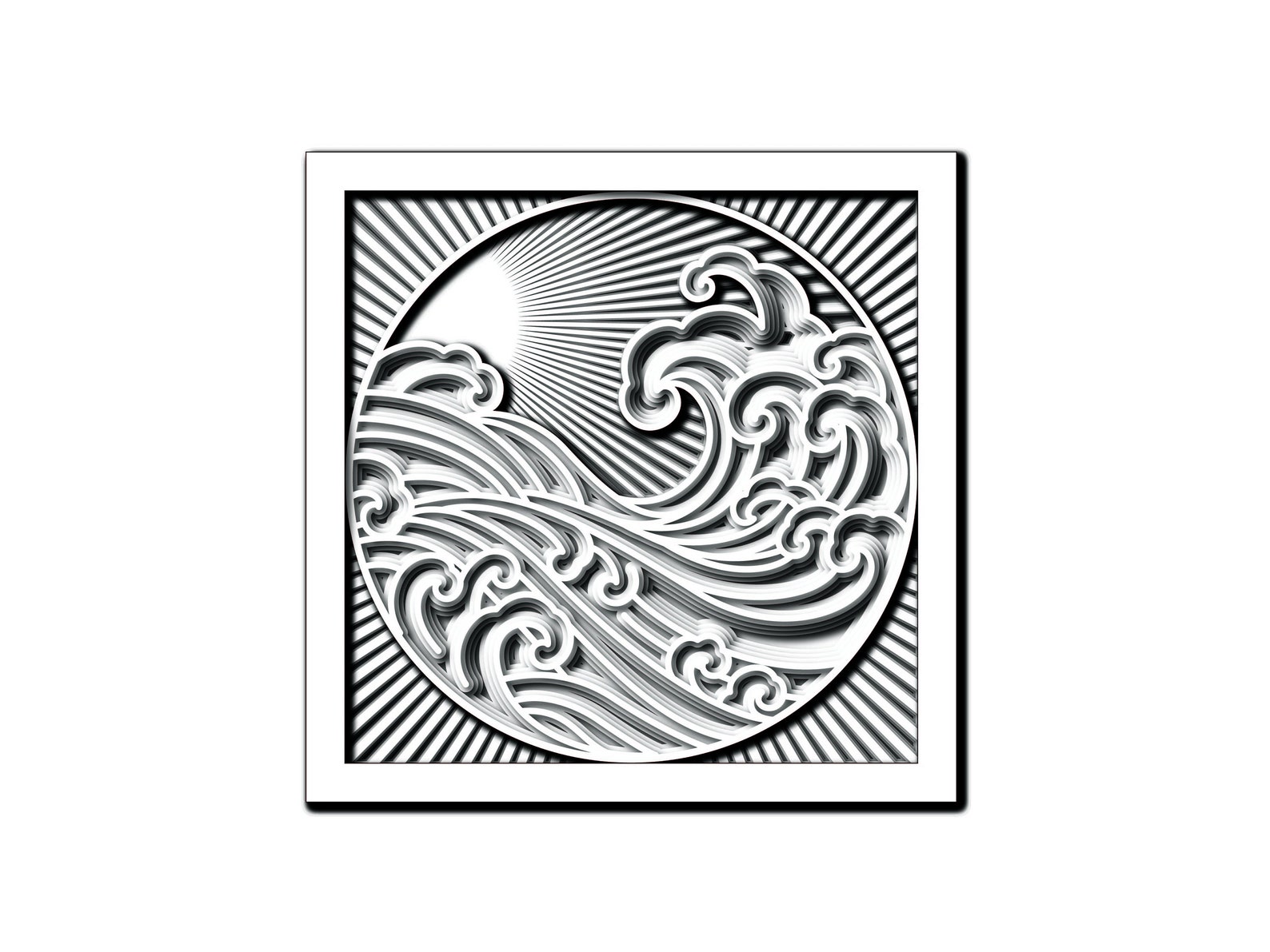 Digital File Multilayer Sea DXF File DXF File for Laser Cut - Etsy