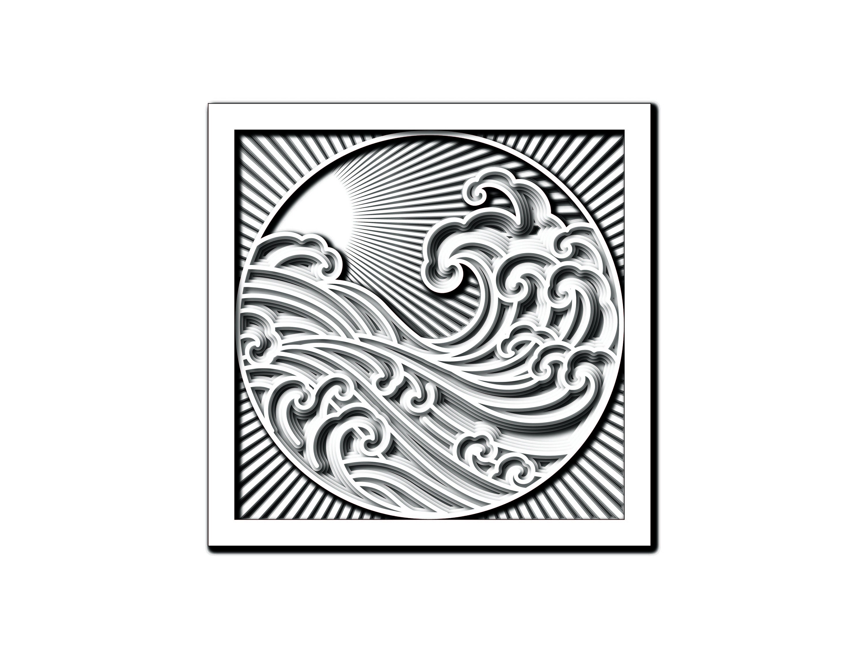 Digital File Multilayer Sea DXF File DXF File for Laser Cut - Etsy