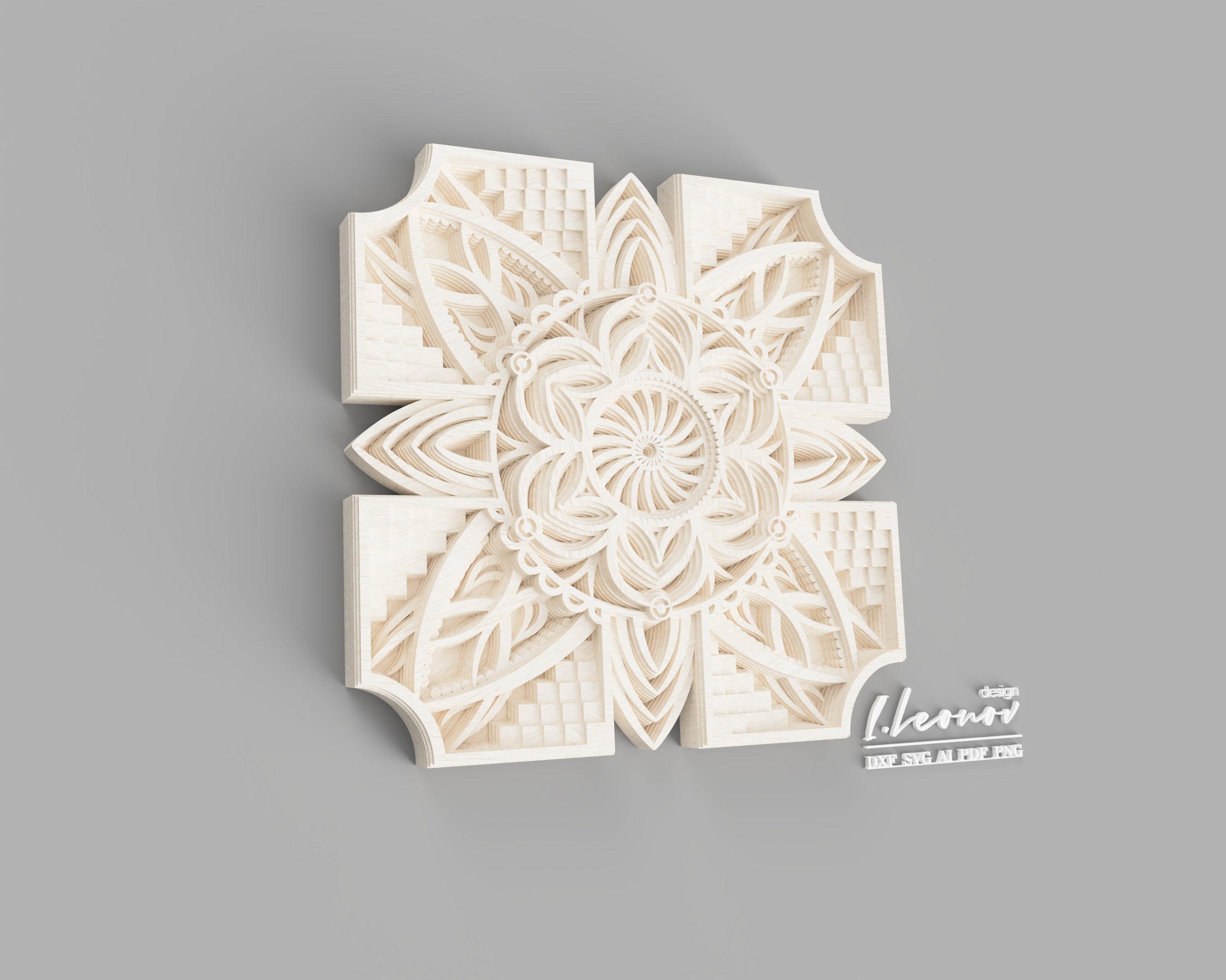 Digital File Mandala DXF File DXF File for Laser Cut - Etsy