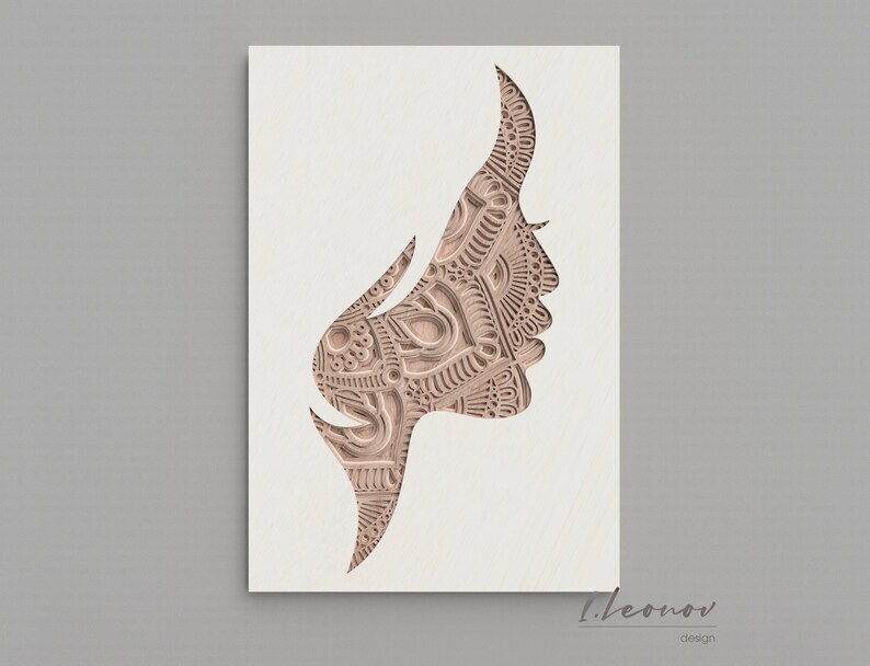 Multilayer Laser cut file women dxf file SVG Ai EPS Dxf | Etsy