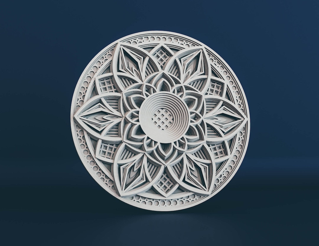 Multilayer Laser Cut Mandala Dxf File , Dxf File for Laser Cut, 10 ...