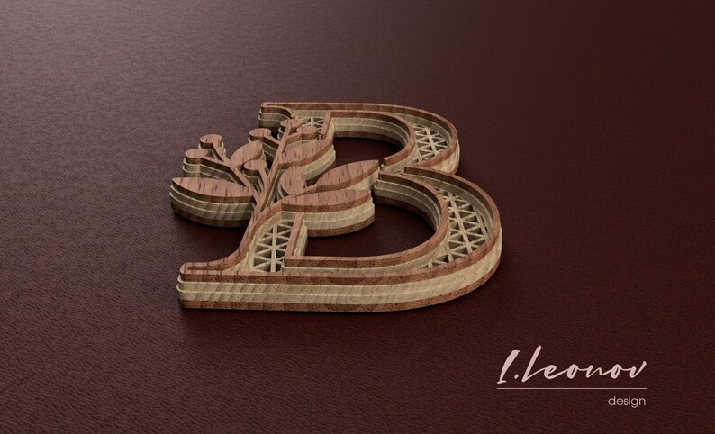 Laser Cut DXF Letter B DXF Alphabet Letter B Laser Cut | Etsy