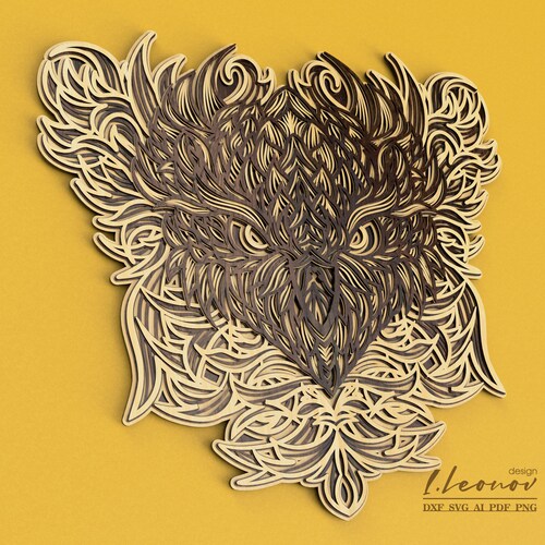 Owl Multilayer Project for Laser Cutting. Digital Layer Wall - Etsy