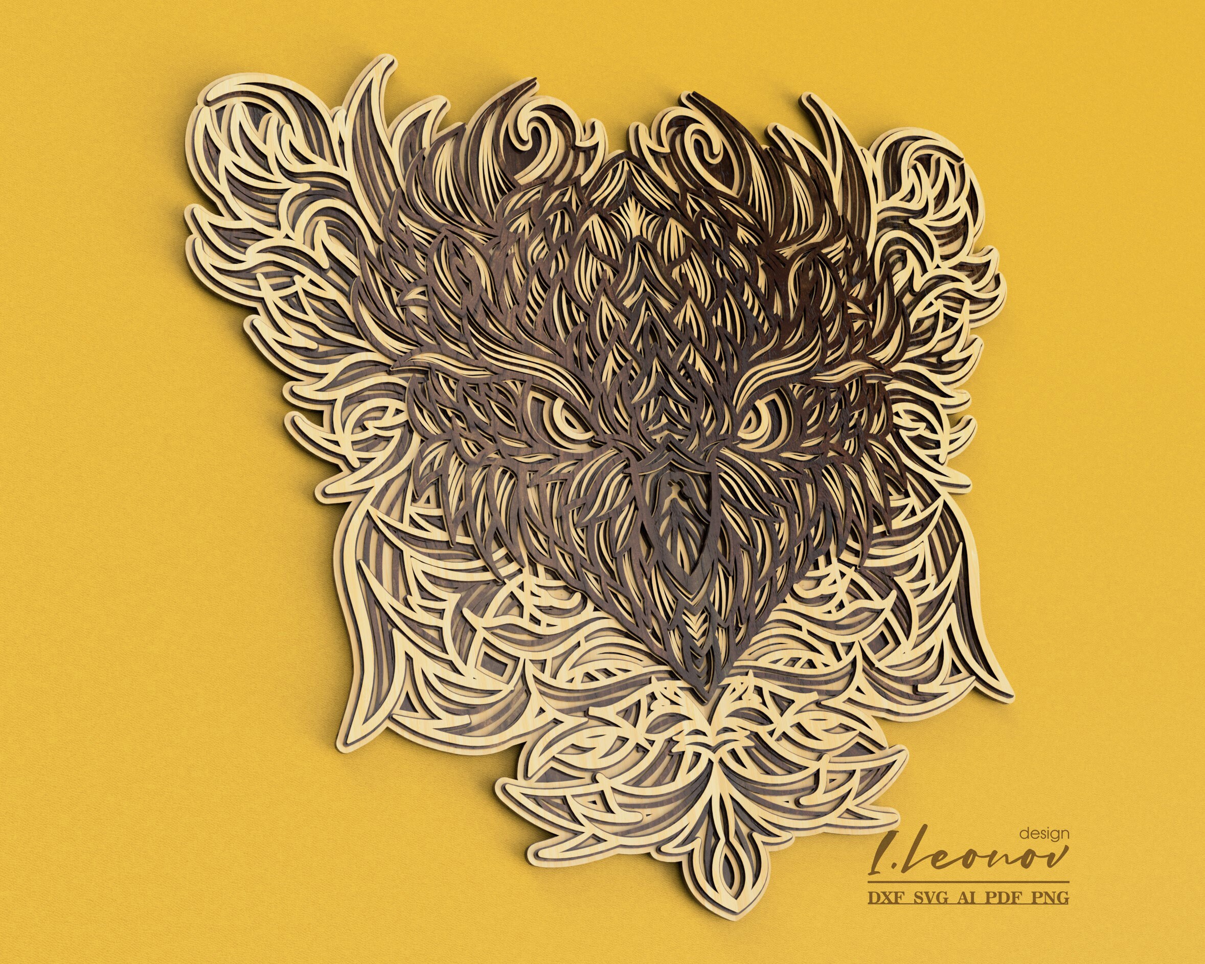 Owl Multilayer Project for Laser Cut. Digital Layer Wall - Etsy