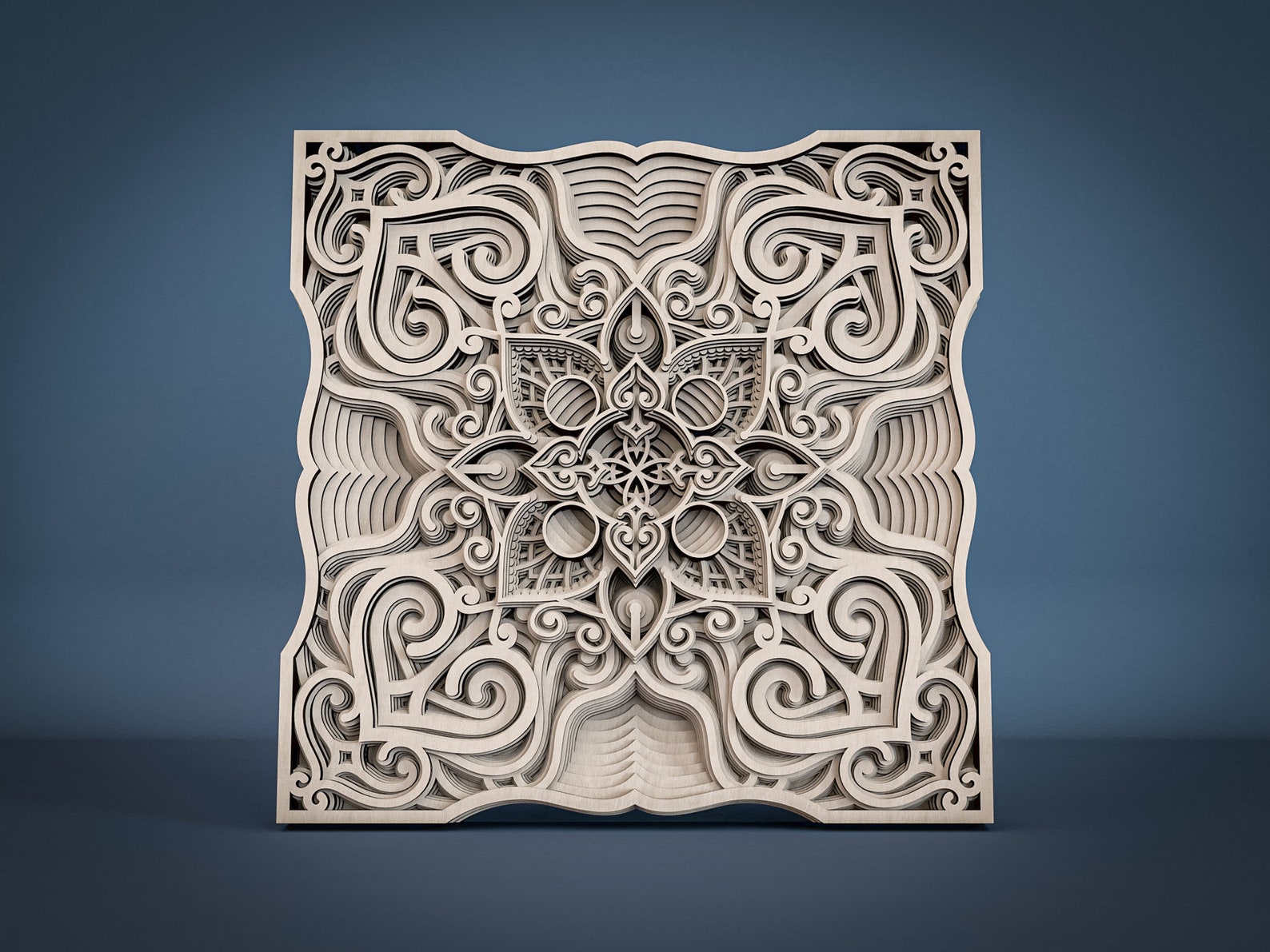 Laser Cut DXF File, Mandala, Multilayer Art, Dxf File for Laser Cut ...