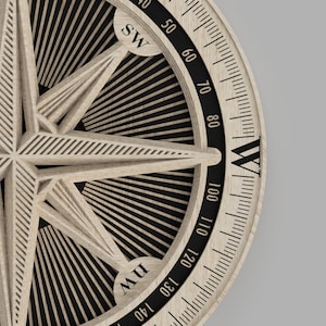 Multilayer Laser Cut Compass, Compass Dxf File, SVG Ai EPS Dxf Laser ...