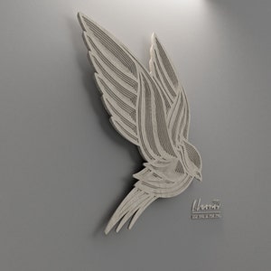 Multilayer Flying Bird, Laser Cut File, SVG Ai EPS Dxf Laser Cut Wall ...