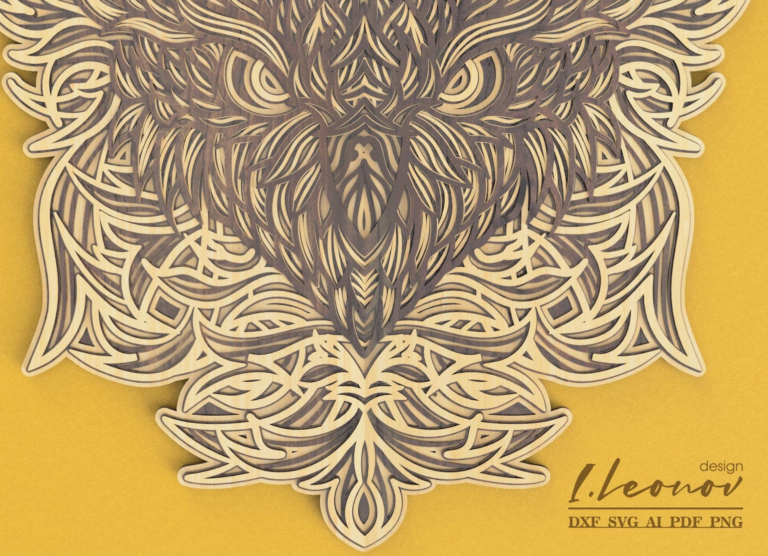 Owl Multilayer Project for Laser Cut. Digital Layer Wall - Etsy