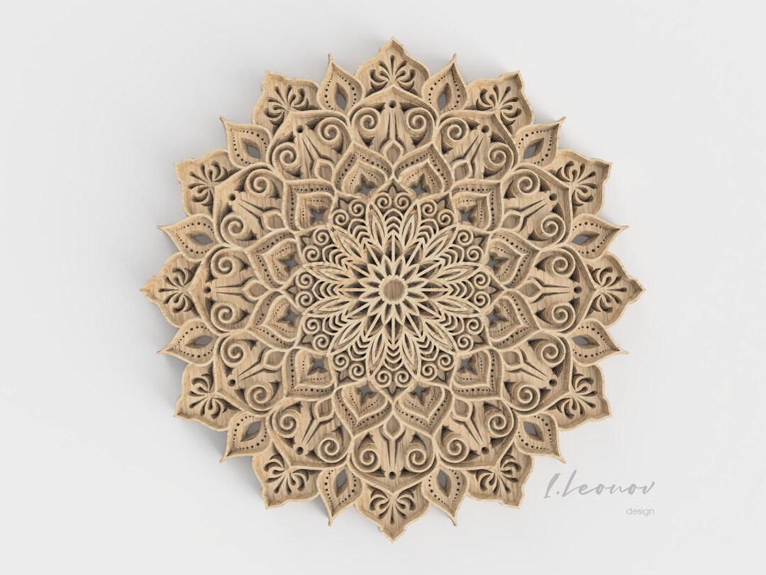 Digital File, Mandala DXF File, DXF File for Laser Cut, Layered Dxf ...