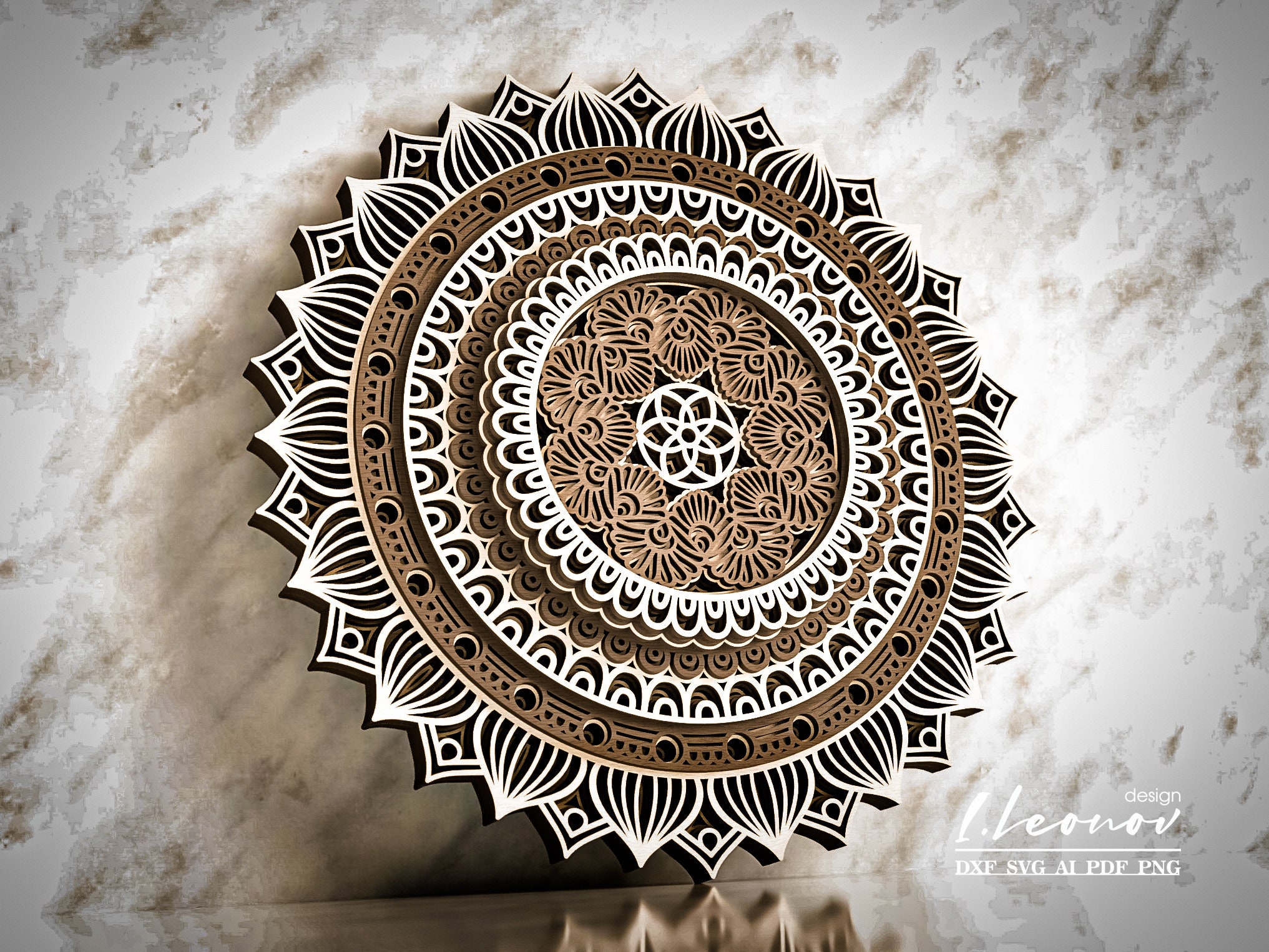 Digital File Mandala DXF File DXF File for Laser Cut - Etsy