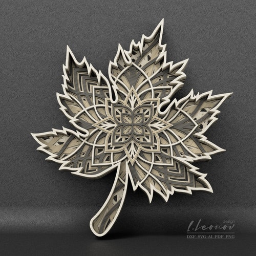 Laser Cut File Multilayer Maple Leaf Maple Leaf of 9 Layers - Etsy