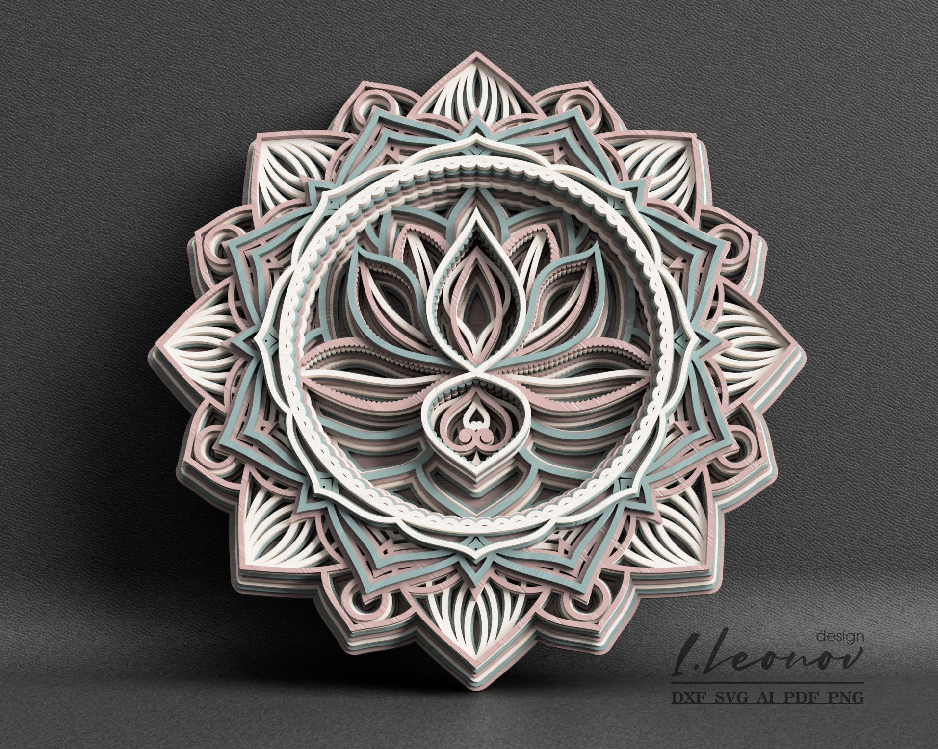 Digital File Mandala Lotus DXF File DXF File for Laser Cut - Etsy Canada