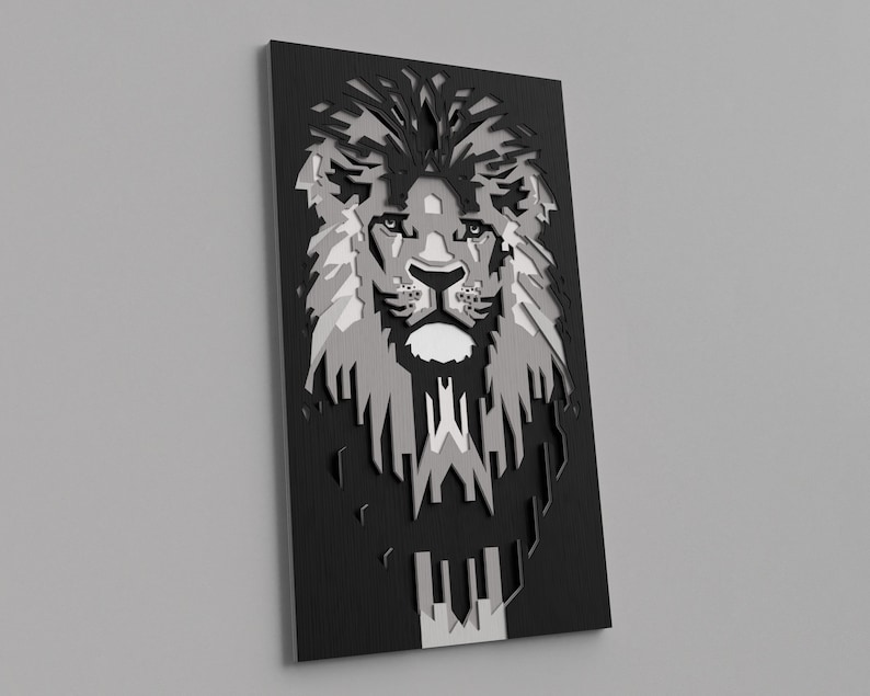 Archivo de corte láser multicapa archivo dxf león SVG Ai EPS | Etsy