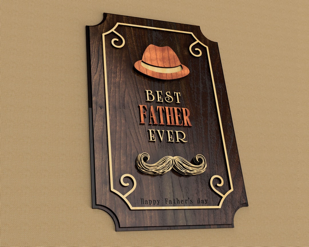Digital Father's Day Plaque,laser Cut Father's Day Gift, Personalized ...