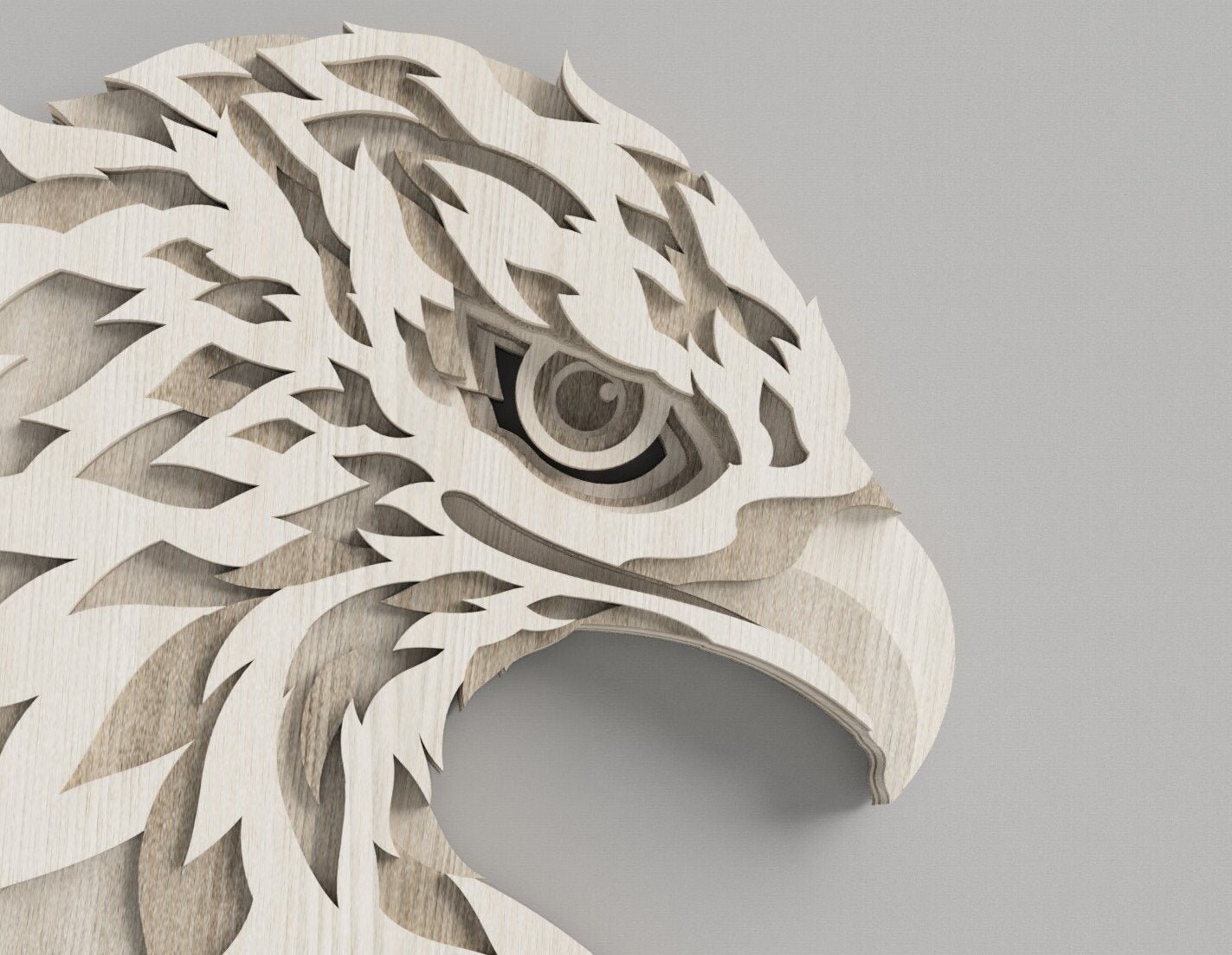Laser cut wall art Eagle vector file Multilayer dxf file | Etsy