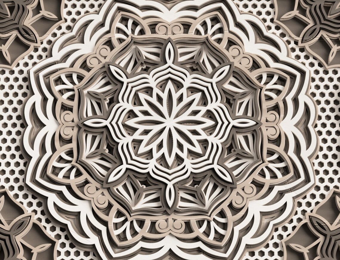 Digital File Mandala DXF File DXF File for Laser Cut - Etsy