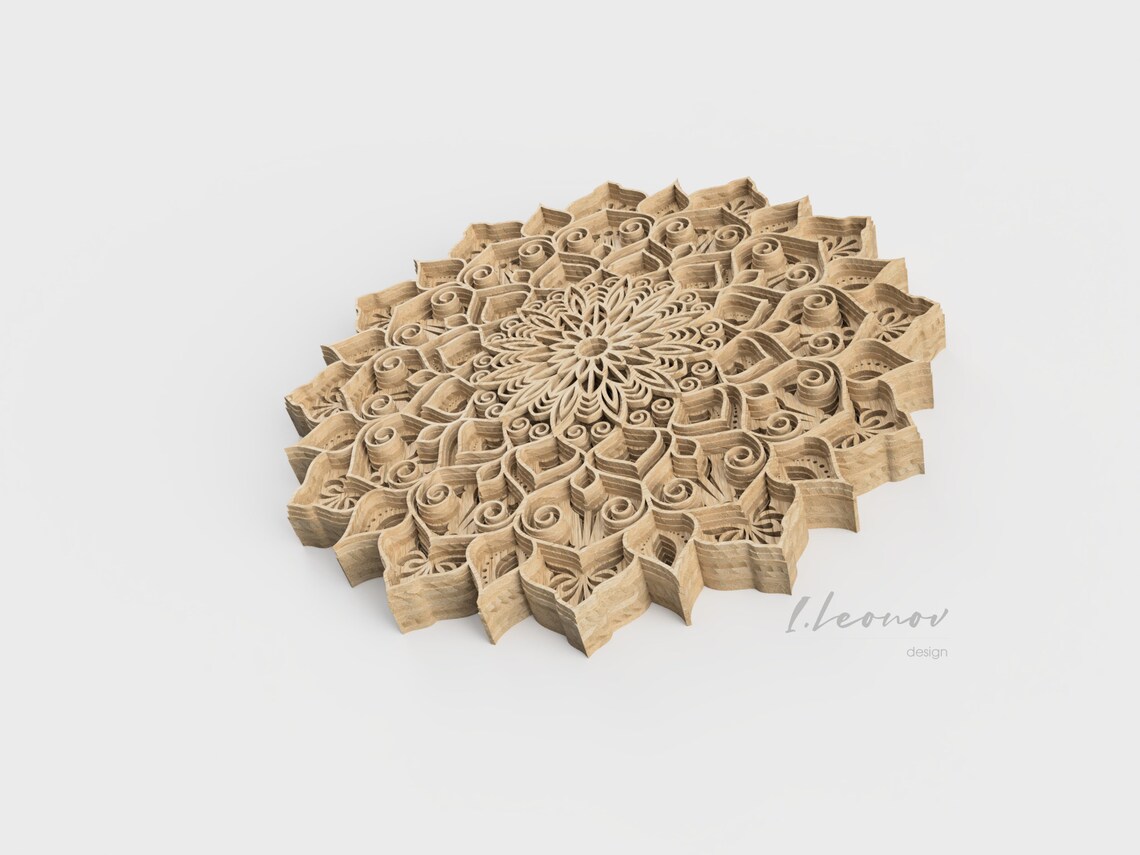 Digital File, Mandala DXF File, DXF File for Laser Cut, Layered Dxf ...