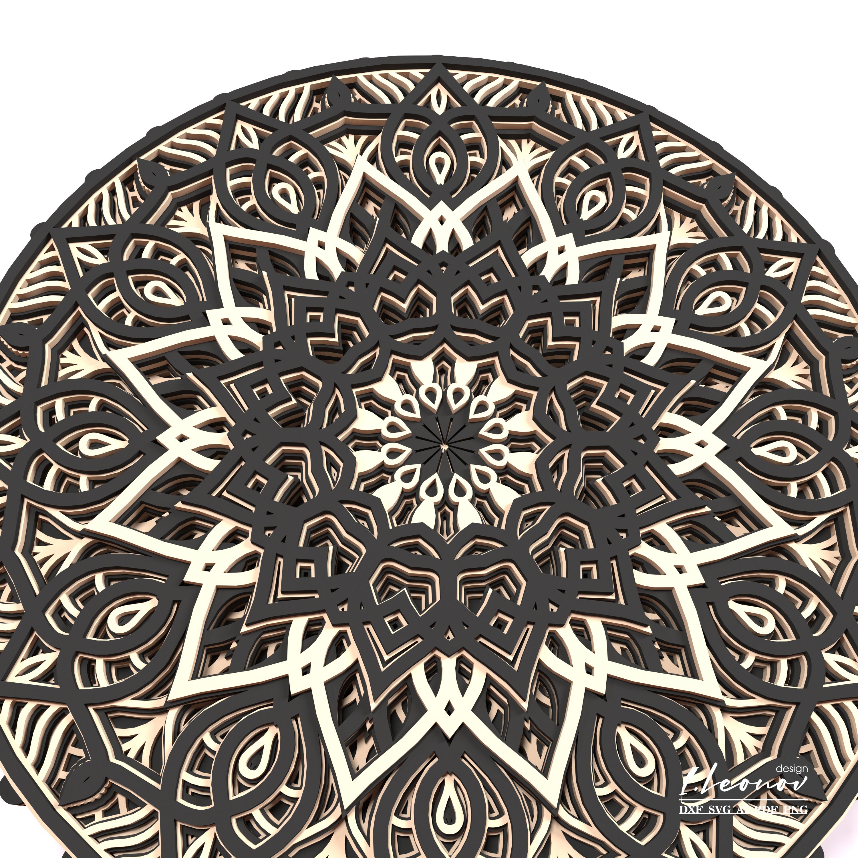 Digital File Mandala DXF File DXF File for Laser Cut - Etsy