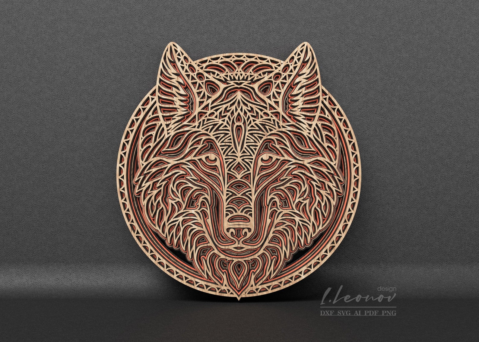 Fichier découpé au laser multicouche loup découpé au laser - Etsy France